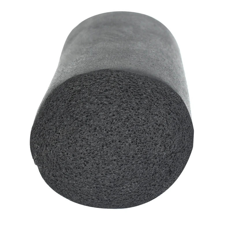 Epdm Foam Round Black Slurry-stopping Sponge Rubber Strip Waterproof ...