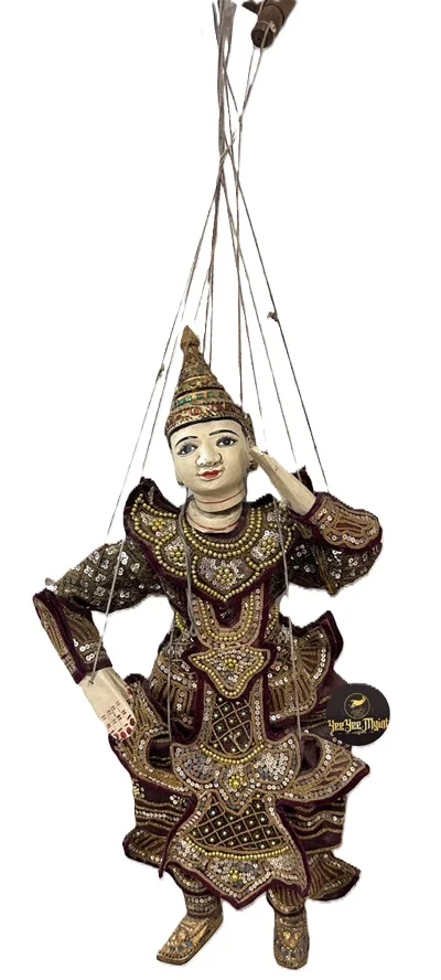 Wooden Puppets Classic Myanmar Puppet Drama Yoke-that Is A Combination ...