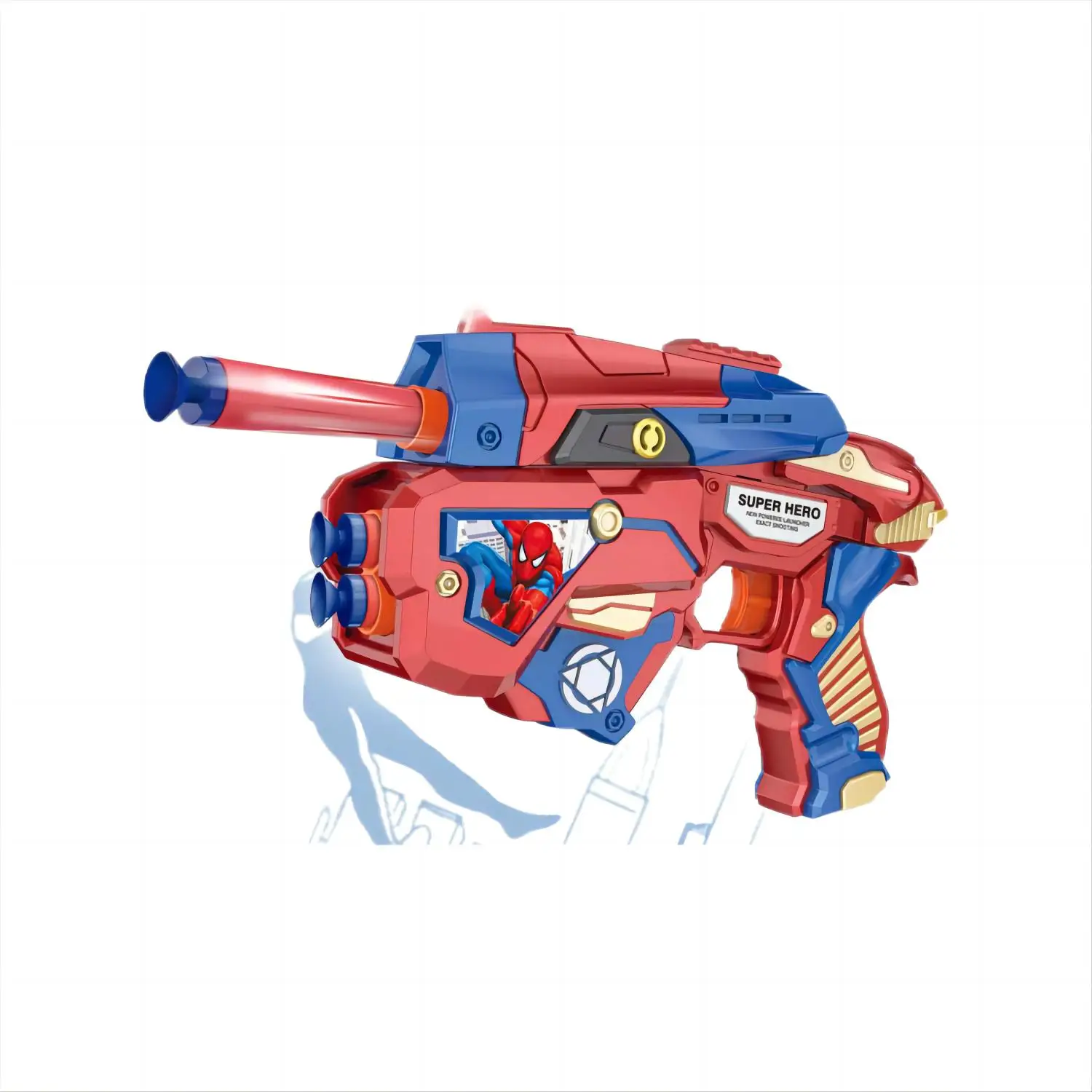 Blaster Shots Toy Gun Handheld Eva Form With Nerf-compatible Darts Soft ...