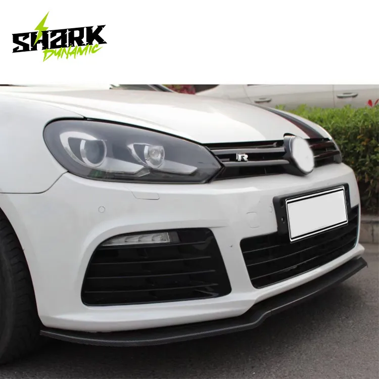Pp Plastic Body Kit Front Bumper Lip For Vw Golf 6 R20 3 Pieces Front ...