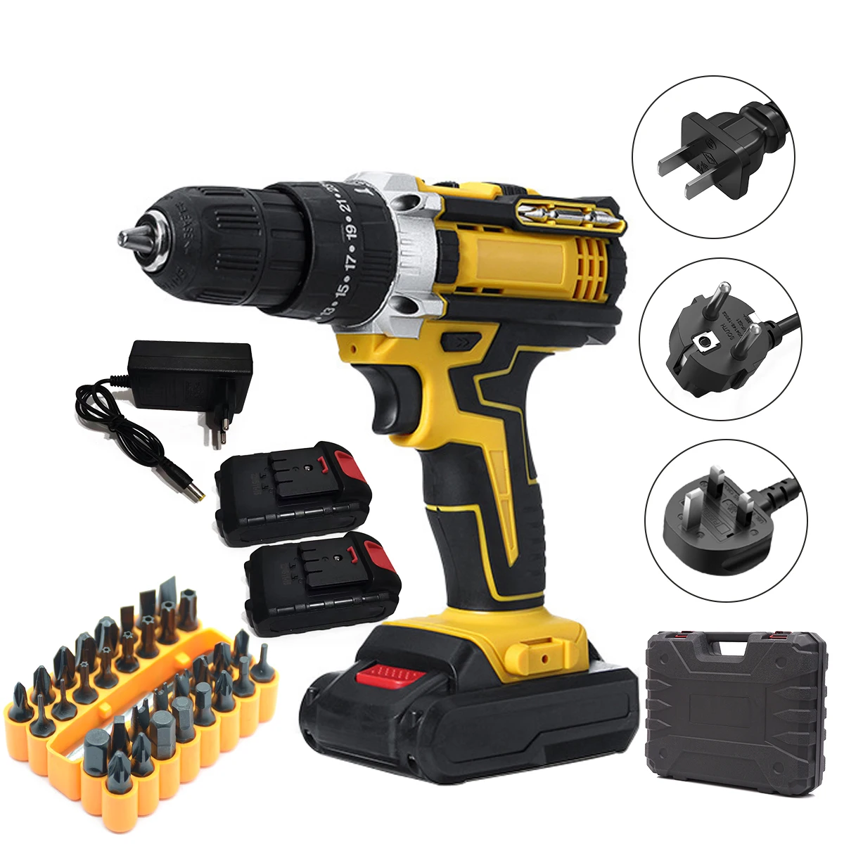 Electric 20v Combo Hand Gun Portable Wireless Wood Drilling Screw Driver