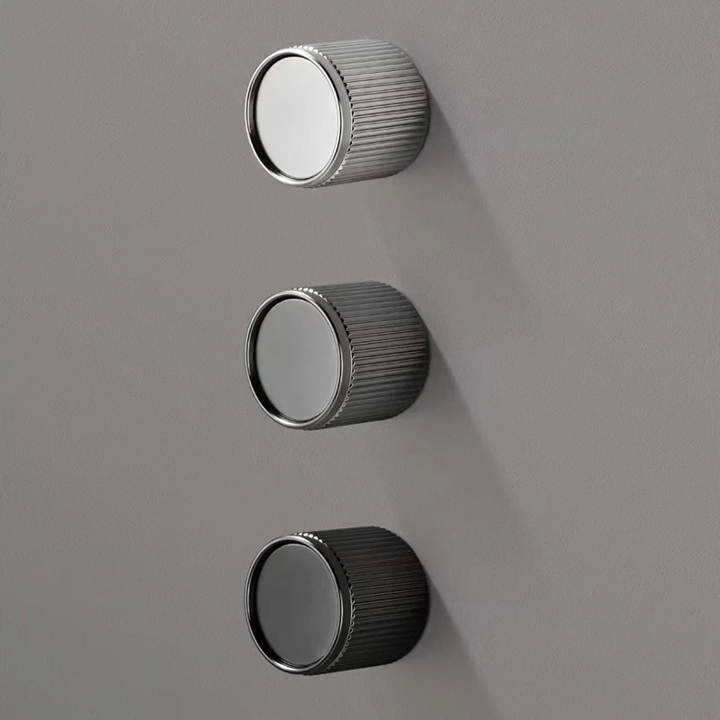 Modern Black Zinc Door Handle Lock With Magnetic Force & Keyless Entry ...