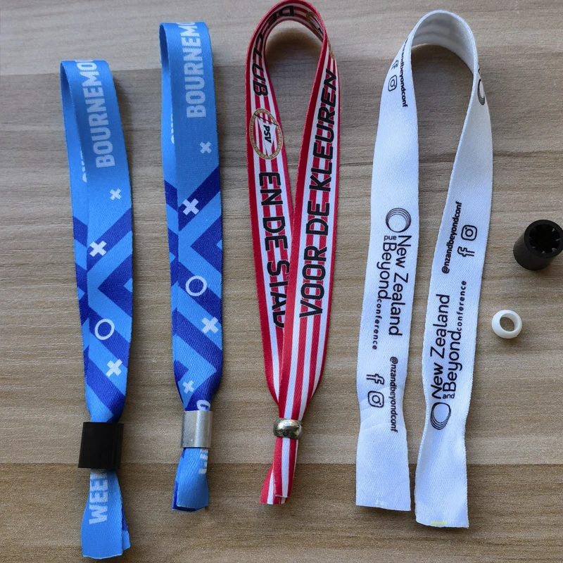 Promotional High Quality Custom Printed Polyester Cloth Wristband With ...
