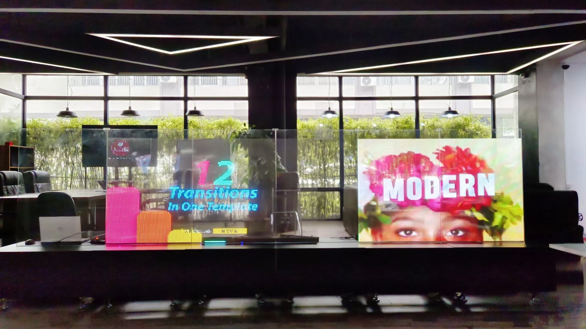 Film Screen Transparent Led Film For Glass Installed Advertising Soft ...