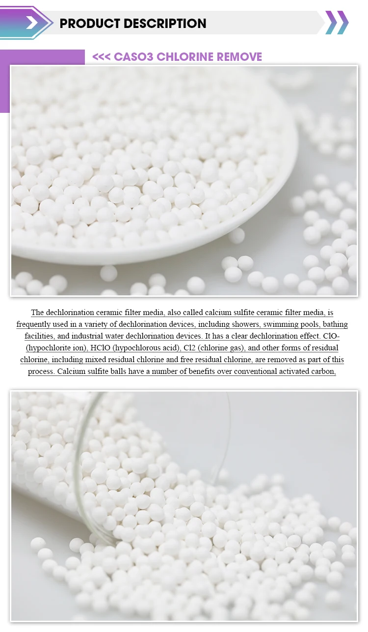 Inert Ceramic Ball Dechlorination Calcium Sulfite Ceramic Ball Ceramic ...