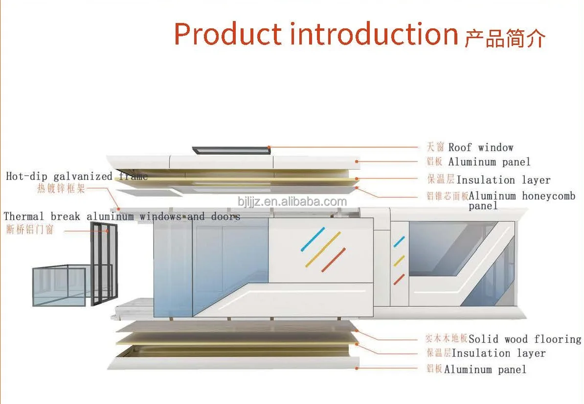 Portable Eco-Friendly Prefab Tiny House Wholesale Space Capsule Hotel ...