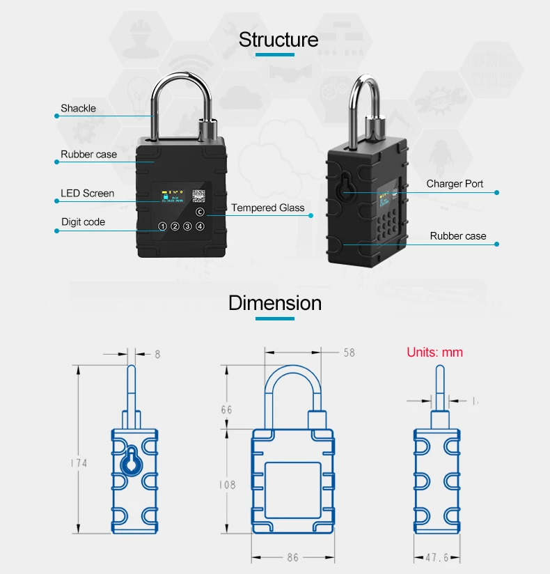 HHD NFC E-Seal/gps Lock/rf Lock - Intelligent Cabinet Security