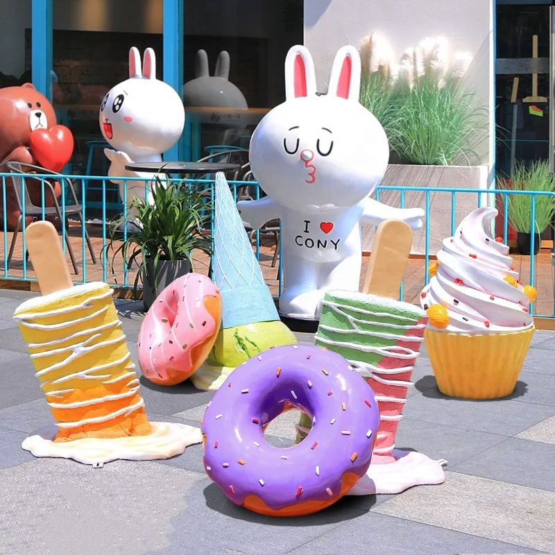Fiberglass Ice Cream Sculpture - Perfect for Outdoor Decor