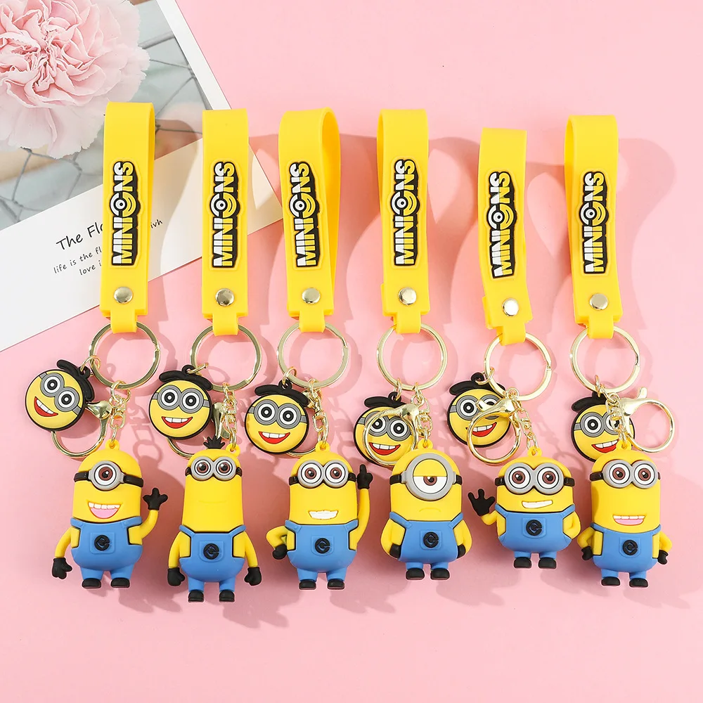 Wholesale Promotional 3d Pvc Minions Keychains Cute Kawaii Anime ...