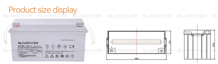 Deep Cycle 12v 150ah Lead Acid Battery Agm Sealed Lead Acid Batteries ...