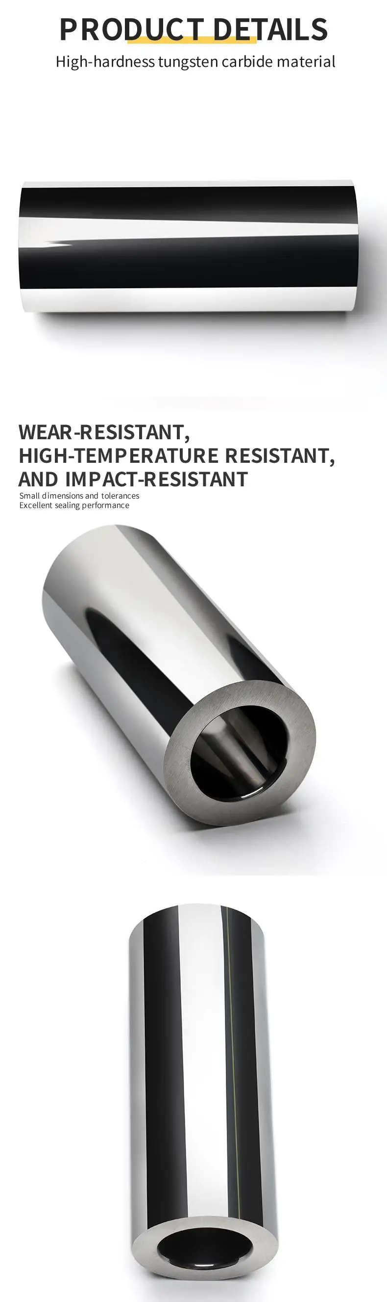 Sintered Carbide Sealing Bushing Precision Machined Carbide Bushing ...