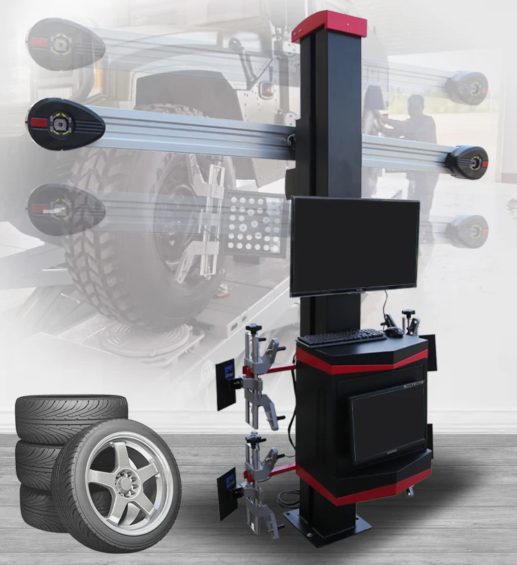 Double Screens Precision Wheel Aligner Machine With Lifting Beam - Buy ...