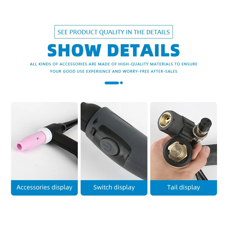 WP26 Tig Welding Torch Air-Cooled Tig Welding 13 Feet Cable Connector ...