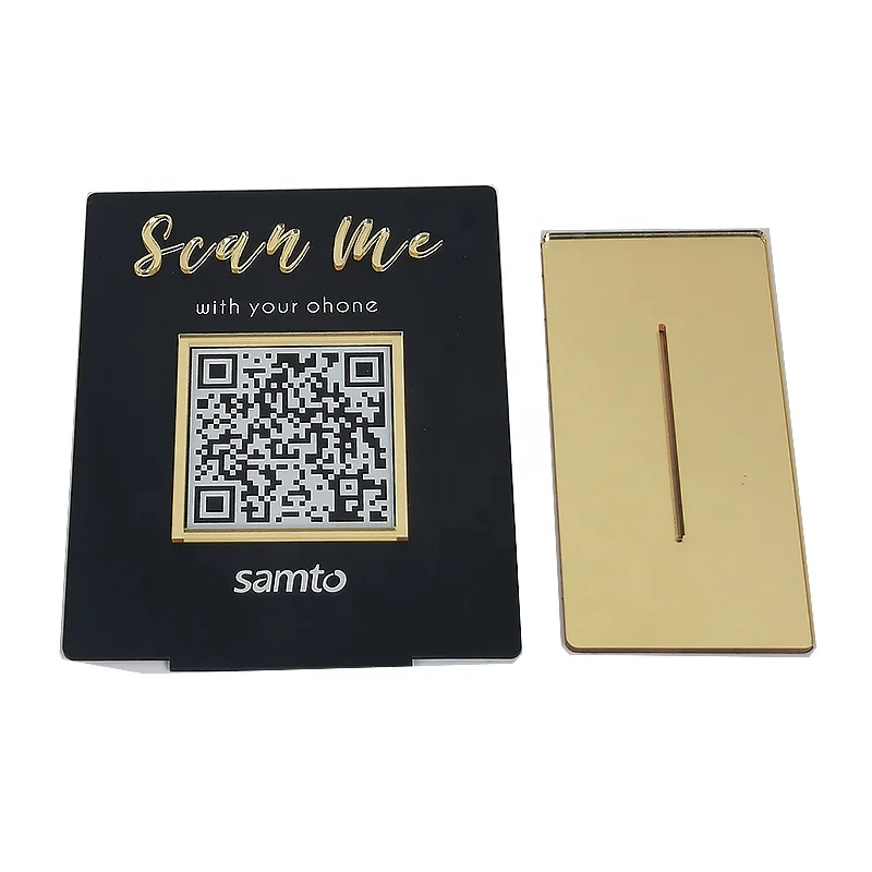 Custom Countertop Clear Acrylic QR Code Holder - Wholesale Custom Countertop Clear Acrylic QR Code Holder - Wholesale