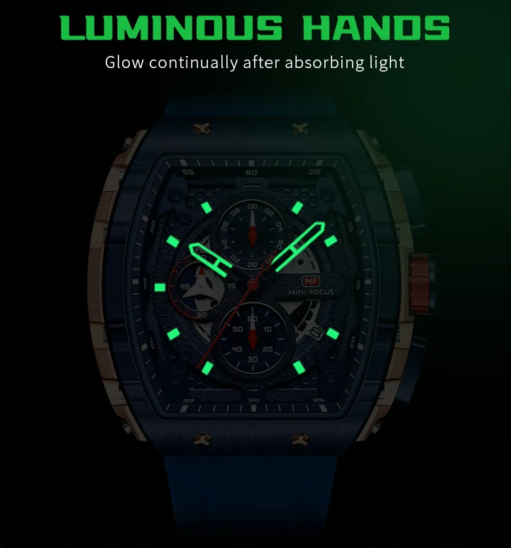 MINI FOCUS 0399 Sports Silicone Watch - Waterproof & Stylish