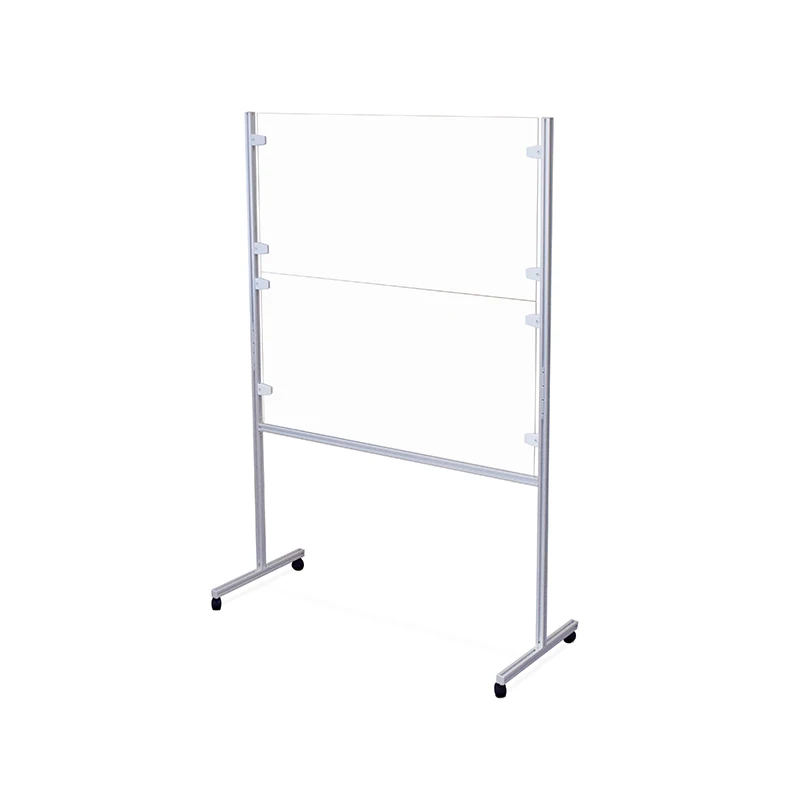 Clear Movable Acrylic Office Partition Screen Wall Lightweight Visible ...