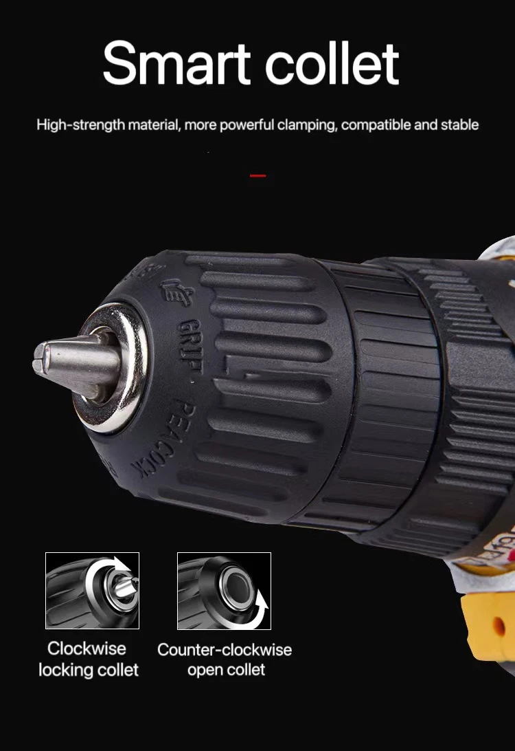 Custom Hand Drill Machine Lithium Battery 21V Power Tools