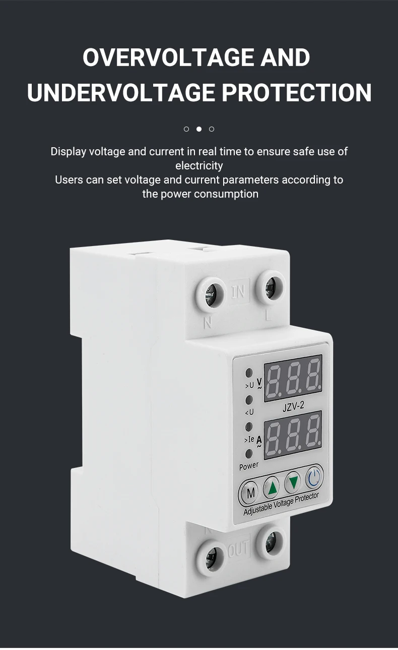 63a 40a Over Current Voltage Protection Device Din Rail Quality ...