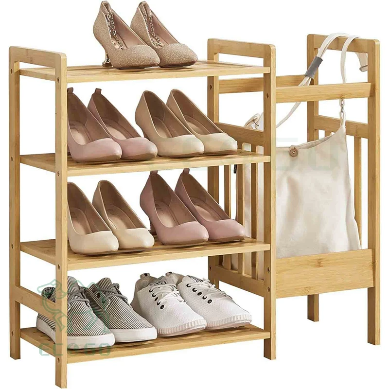 4 Tier Premium Shoe Rack Wooden Shoe Rack Shoe Rack Storage Organizer ...