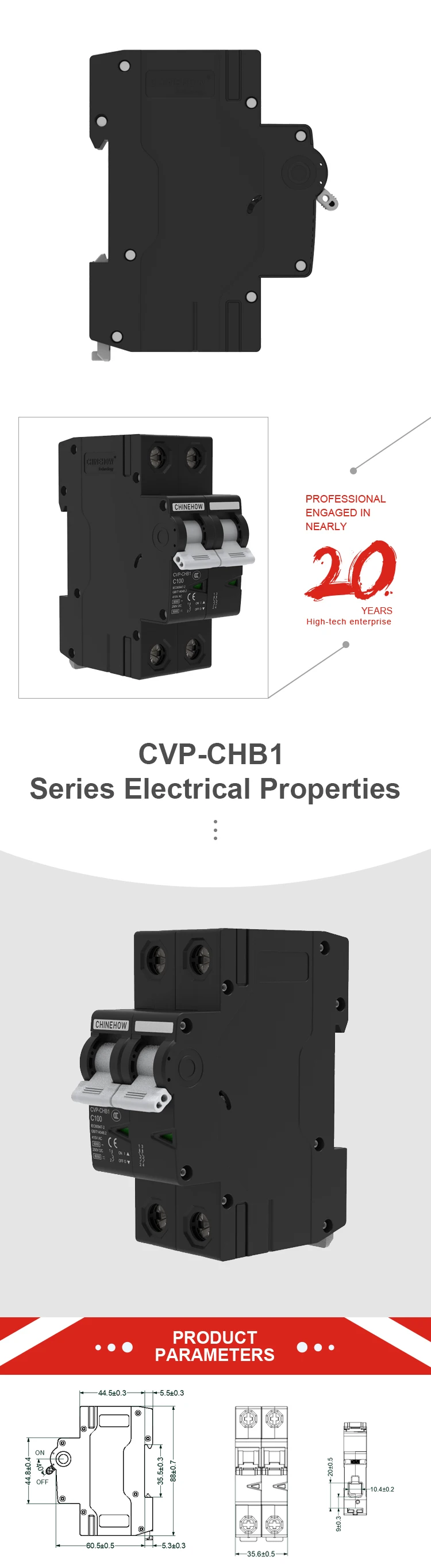 MCB 2 POLE DC PV MCB - Reliable Electrical Protection