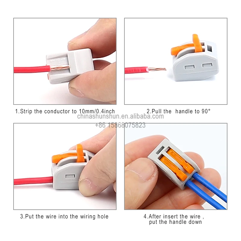 Fast Wire Connector Push In Compact Splicing Conductor Connector Ce ...