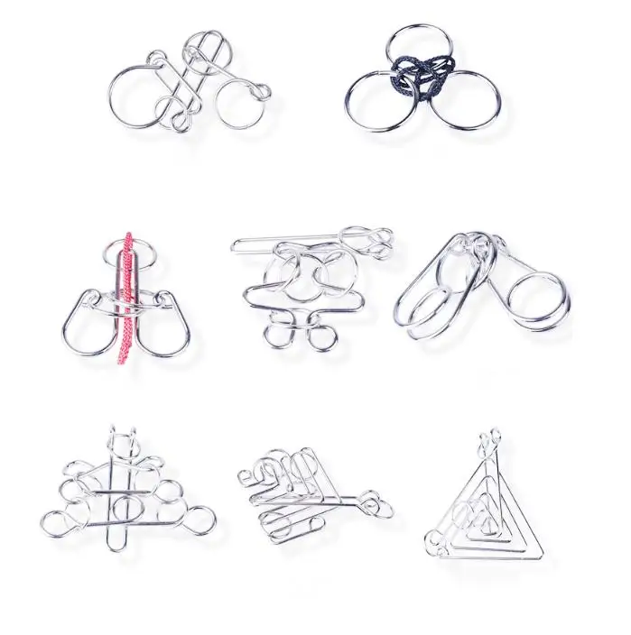 Metal Brain Teaser Puzzle Solutions 3d Brain Teaser Interlocking Wire ...