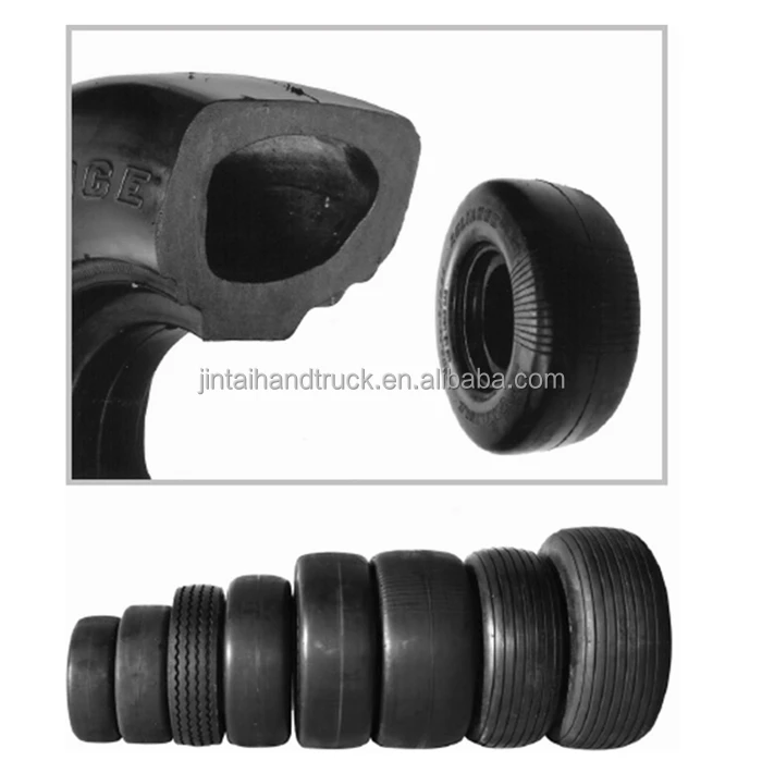 Heavy Duty Solid Rubber Semi-pneumatic Hand Truck/Utility Tire Wheels 4 ...