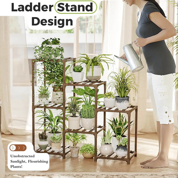 extra Large Plant Stand Indoor or Outdoor Wood Plant Rack Shelf for ...