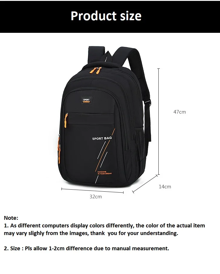 Fashion Waterproof Backpack for Women & Men, Large Capacity Travel Bag