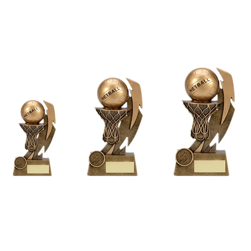 Different Sizes Gold Netball Rising Star Winner Trophies Sport Souvenir ...