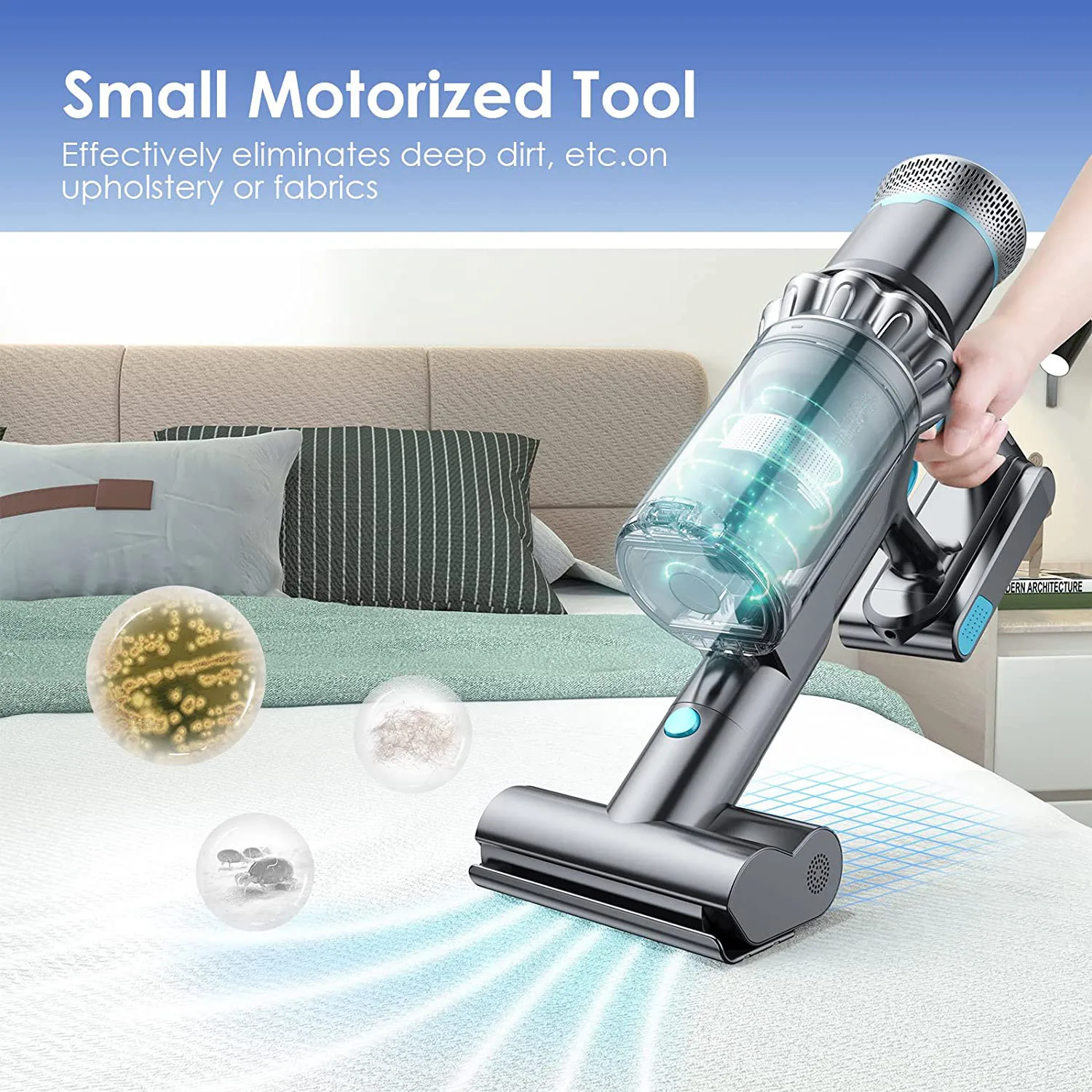 Alibaba.com: BLDC 380W bagless smart vacuum with LED touch control and ...