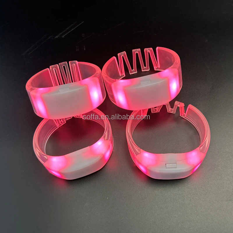 Long Distance Remote Controlled Led Wristbands Light Up Bracelets For ...