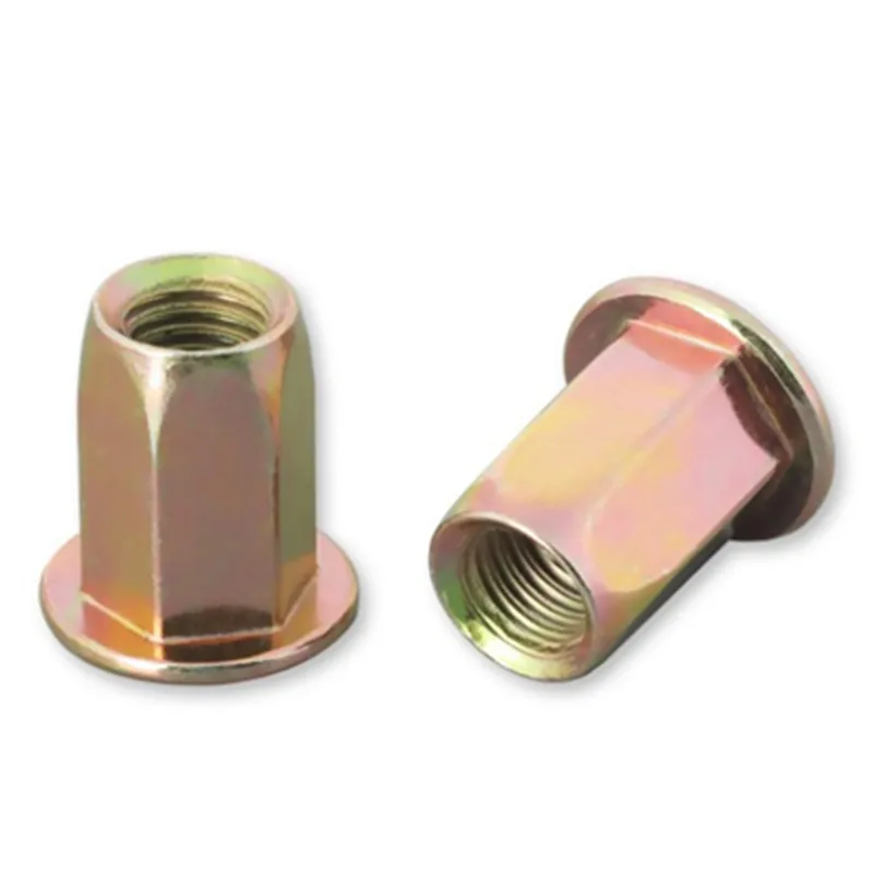 Flat Head Rivet Nut Flat Head Half/full Hex Body Metric Steel Rivnut ...