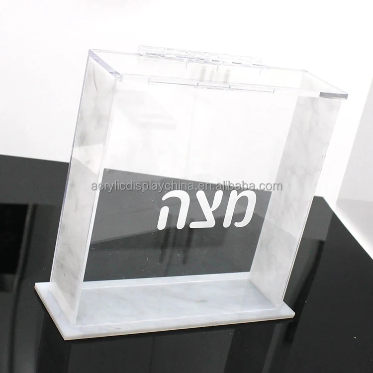Lucite Square Matzah Box Acrylic Clear Box With Magnet Lid - Buy Lucite ...