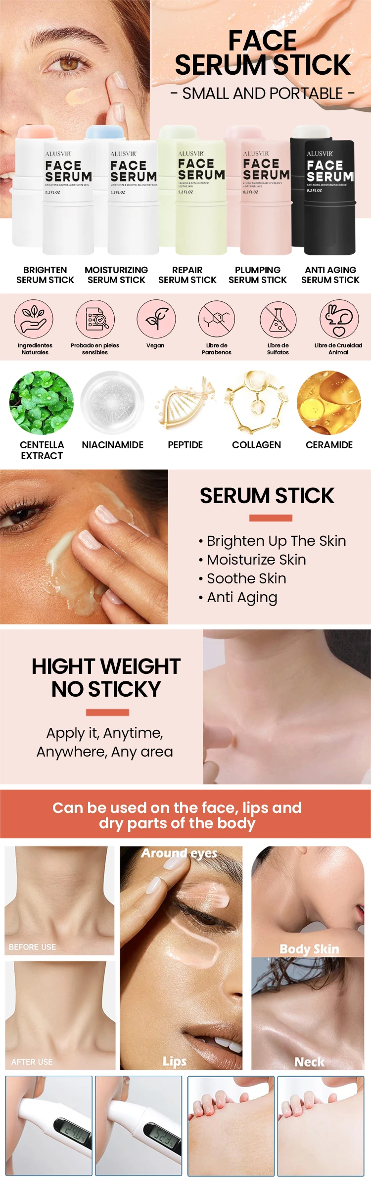 Face Serum Stick - Anti-Aging, Moisturizing, and Nourishing