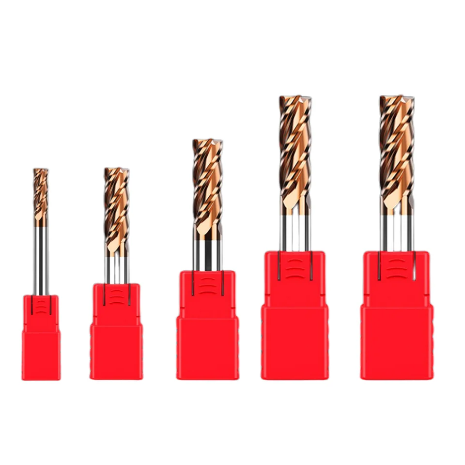 HRC45/55/65 End Milling Cutter 4 Flutes Tungsten Carbide End Mill ...