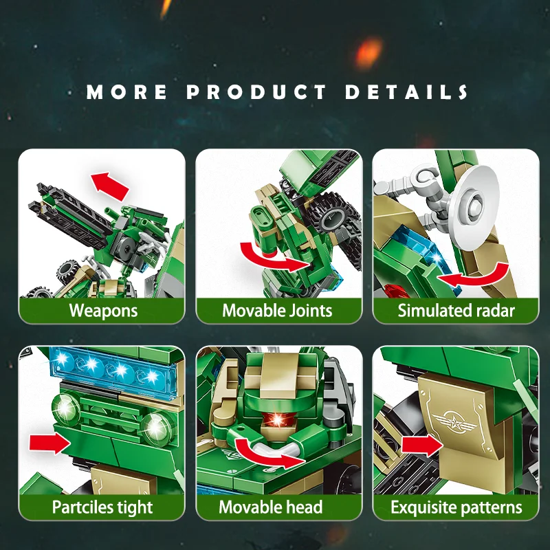 Alibaba.com: WOMA TOYS 8 in 1 Military Robots, Deformation Mechas Mech ...
