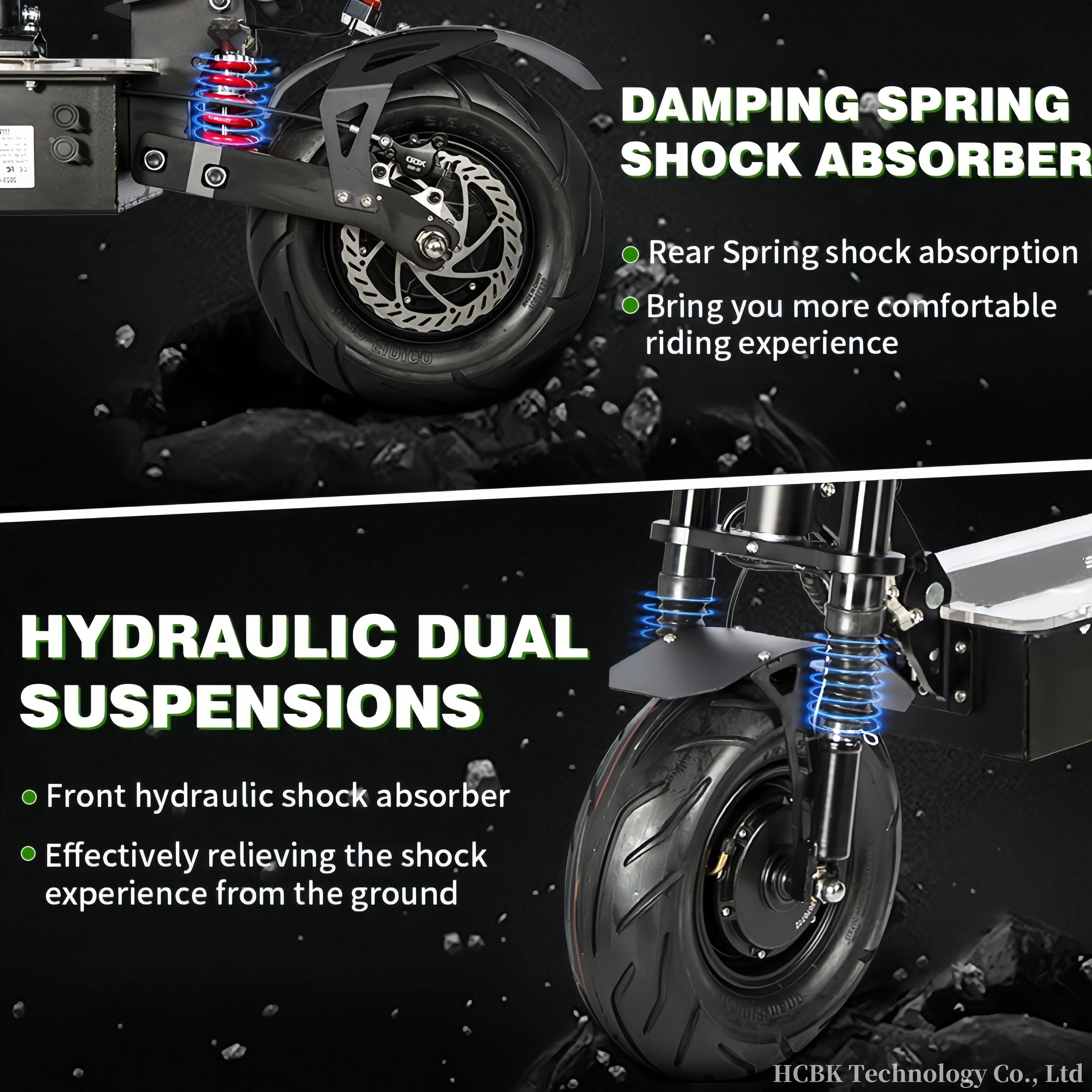 HCBK-X13 Adult Off-Road Electric Scooter, 60V/72V, 40Ah Battery, Long ...