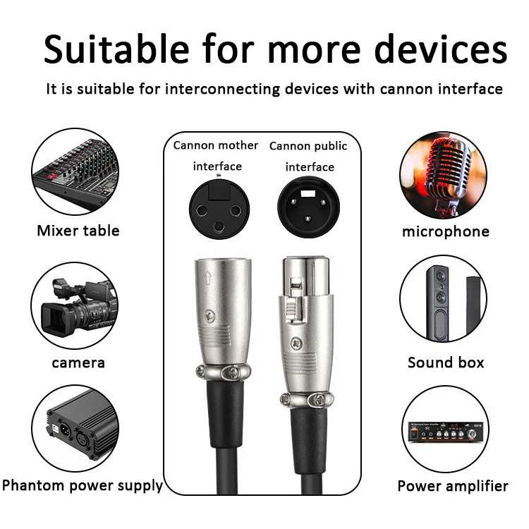 Factory Customization Length XLR Male to XLR Female Cable Audio High ...