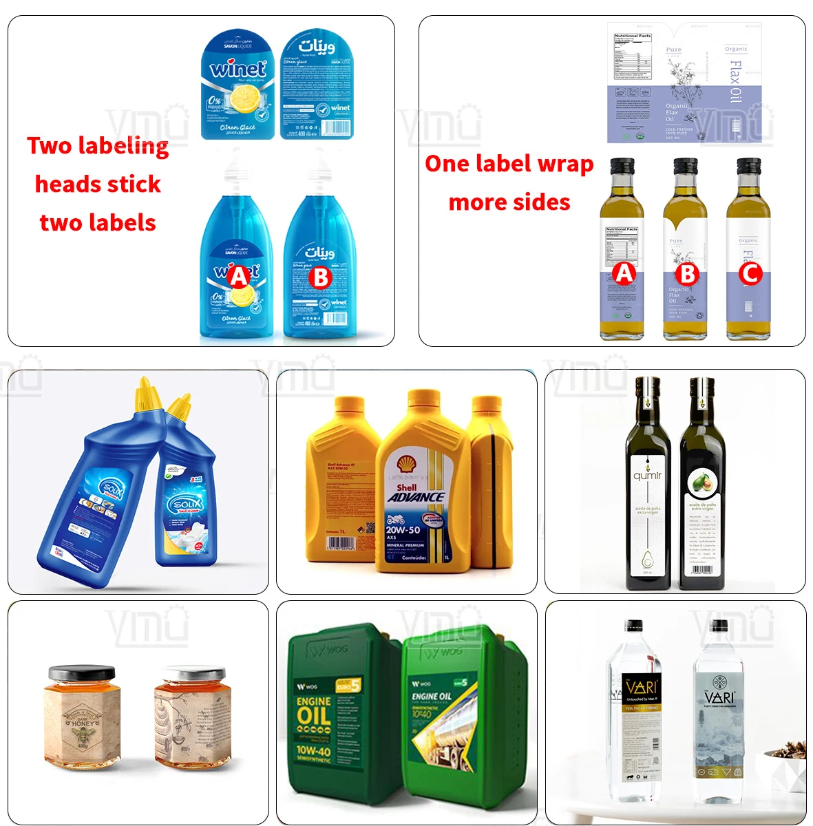 YIMUPACK Automatic Conveyer Bottle Labeller Sticker Machine Hexagonal ...