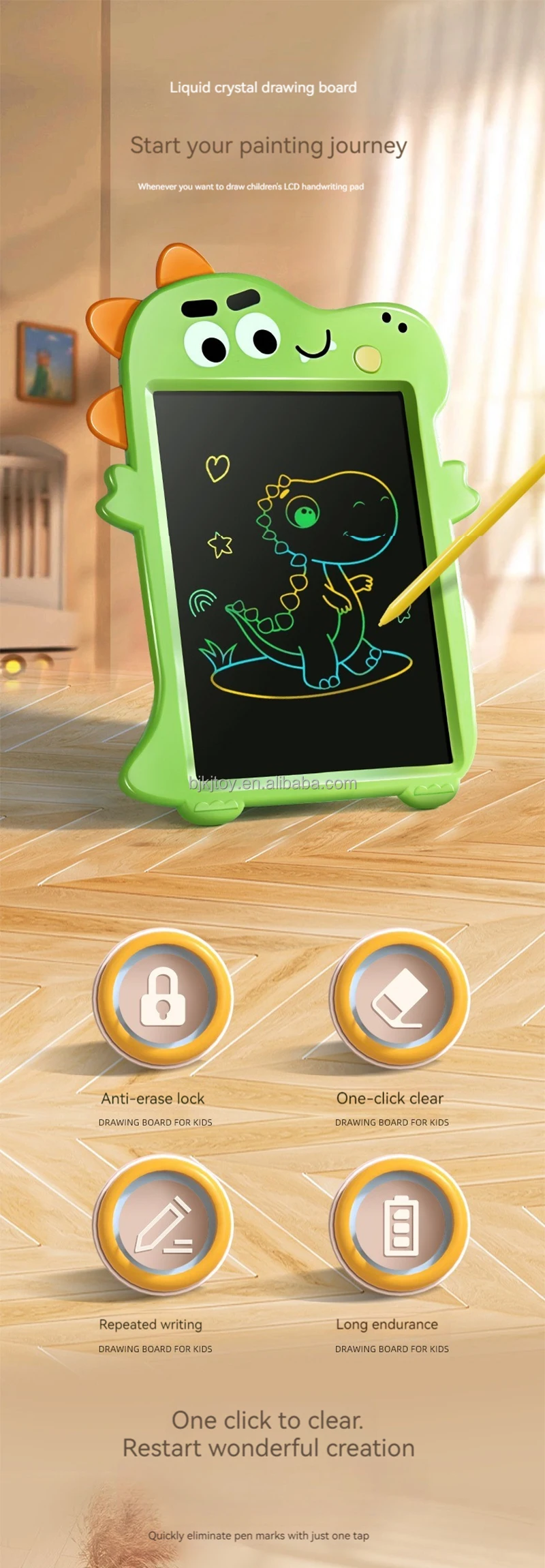 Cartoon Dinosaur 10 Inch Lcd Writing Tablet Doodle Board Toys Gifts for ...