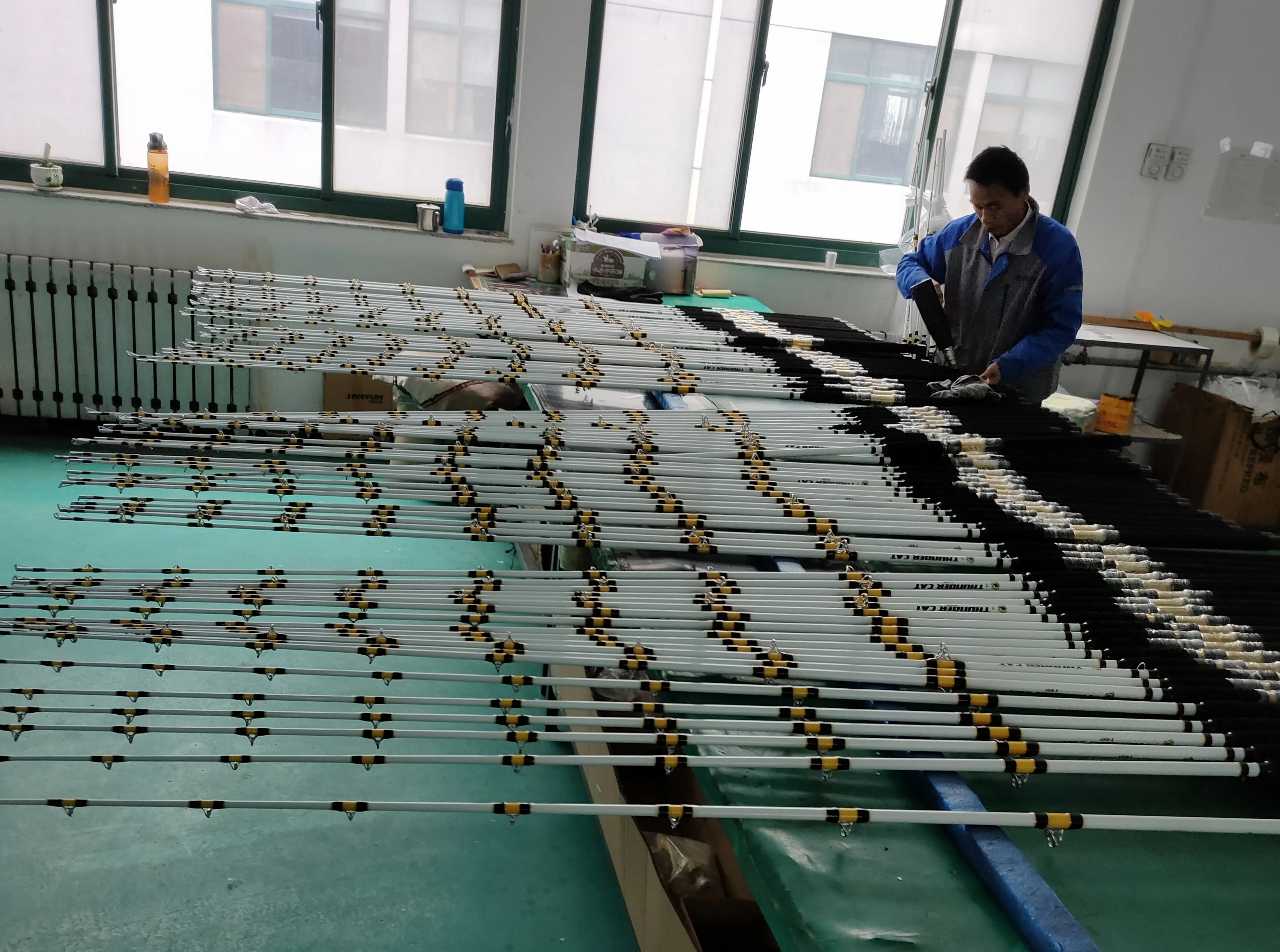 7'6" Big Cat Series High Strength White Medium Eva Handle Casting Rod ...