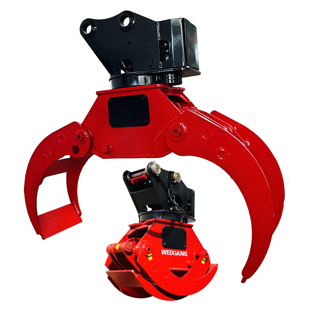 Weixiang Excavator Wood Log Grapple 360 Degree Rotation Durable Stone ...