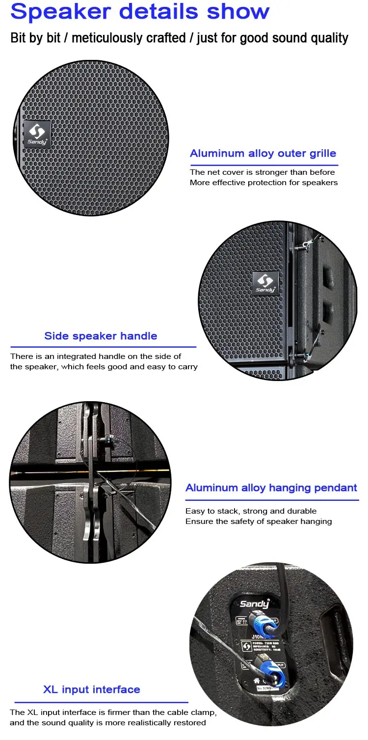 Sandy J10m Professional Powered Audio Line Array Speakers Oem