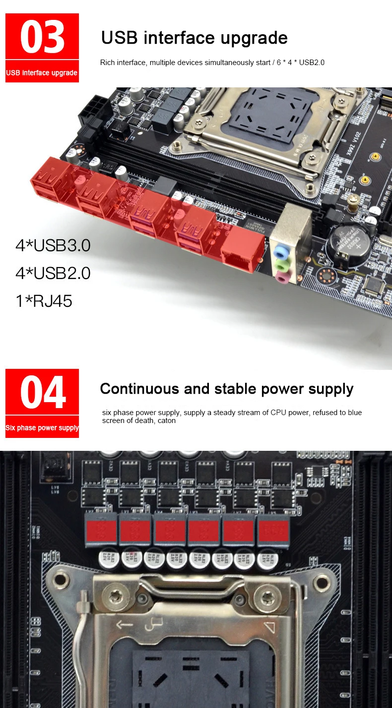 Motherboard X99 LGA 2011 Motherboard Set With Xeon E5 2670 V3 CPU ...