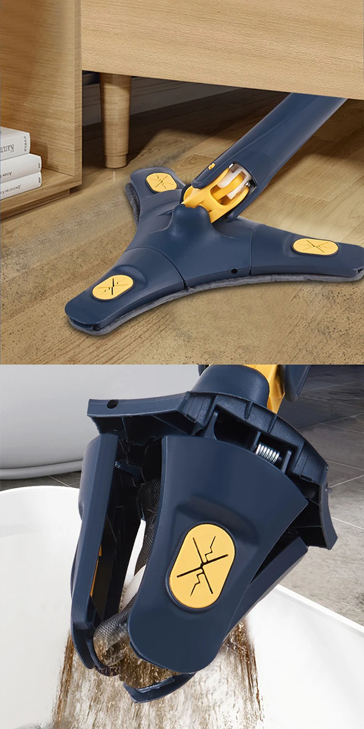 Wholesale Long Handle Telescopic Triangle Mop 360 Degree Clean Blind ...