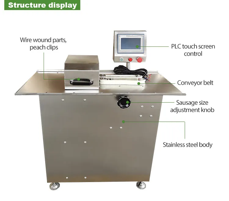 Industrial Automatic Sausage Link Twister Cutter Tie Twist Knot Linker ...