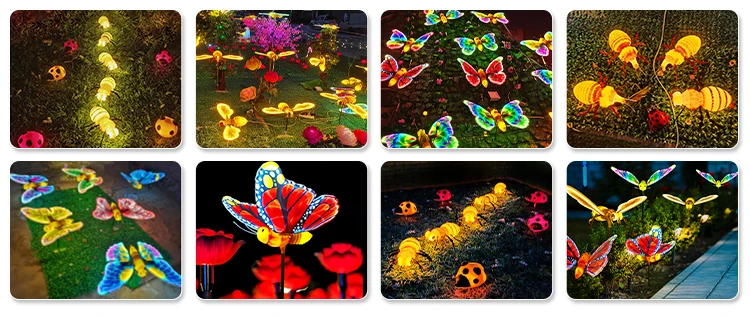 3d Dynamic Lighting Low Voltage Butterflies Led Decoration For Outdoor ...