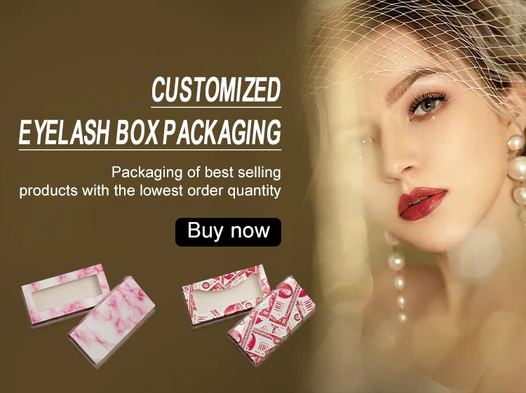 Customized Lash Box Blue Glitter Eyelash Packaging Box Customized Empty ...