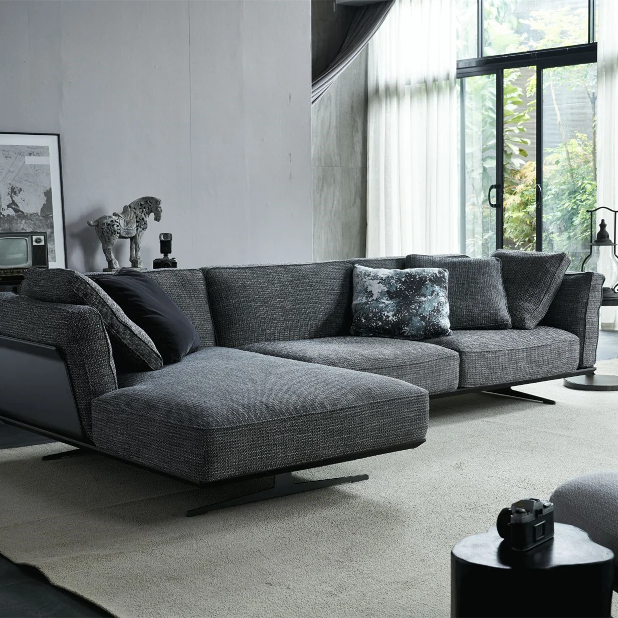 Gese Furniture Wholesale Customized Living Room Sofas L Shaped Corner ...